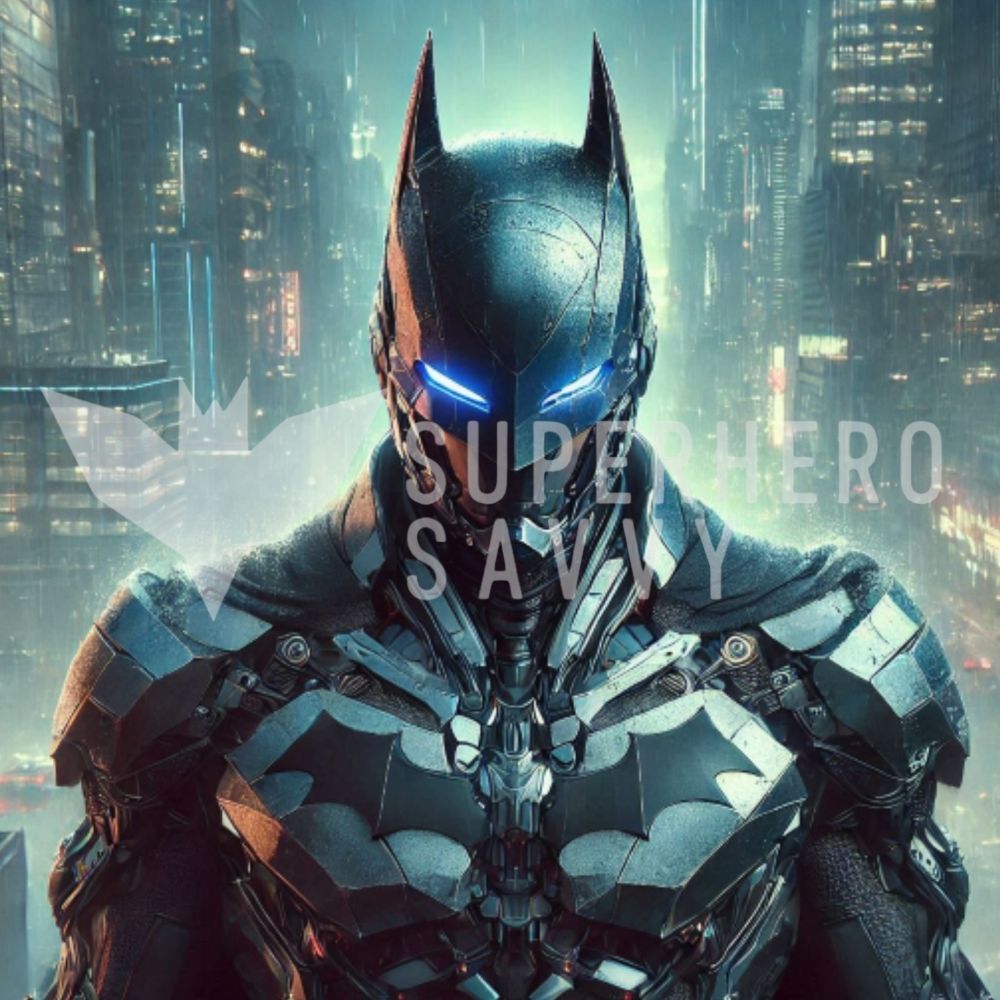 Neon Enforcer Futuristic Batman - Superhero Savvy